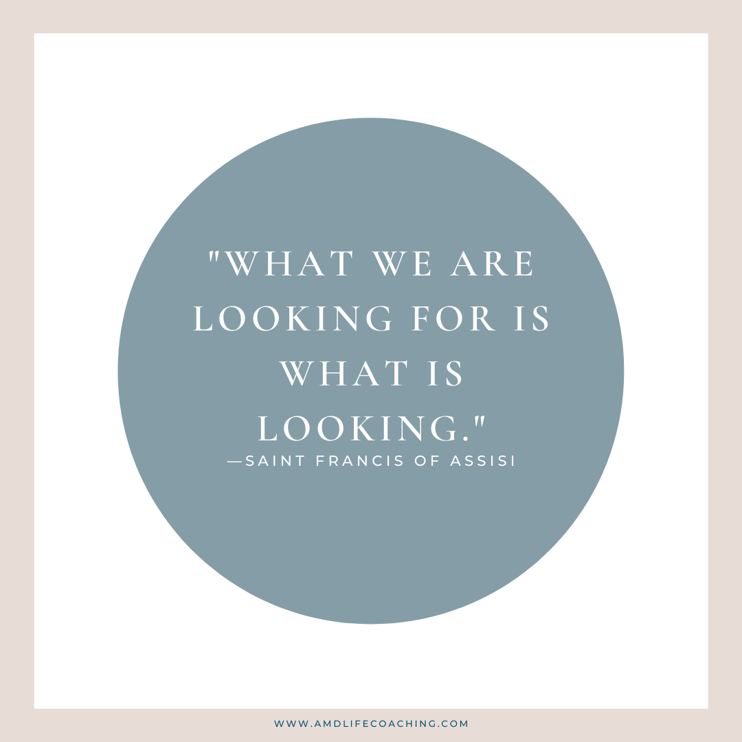  What We Are Looking For Is What Is Looking AMD Life Coaching